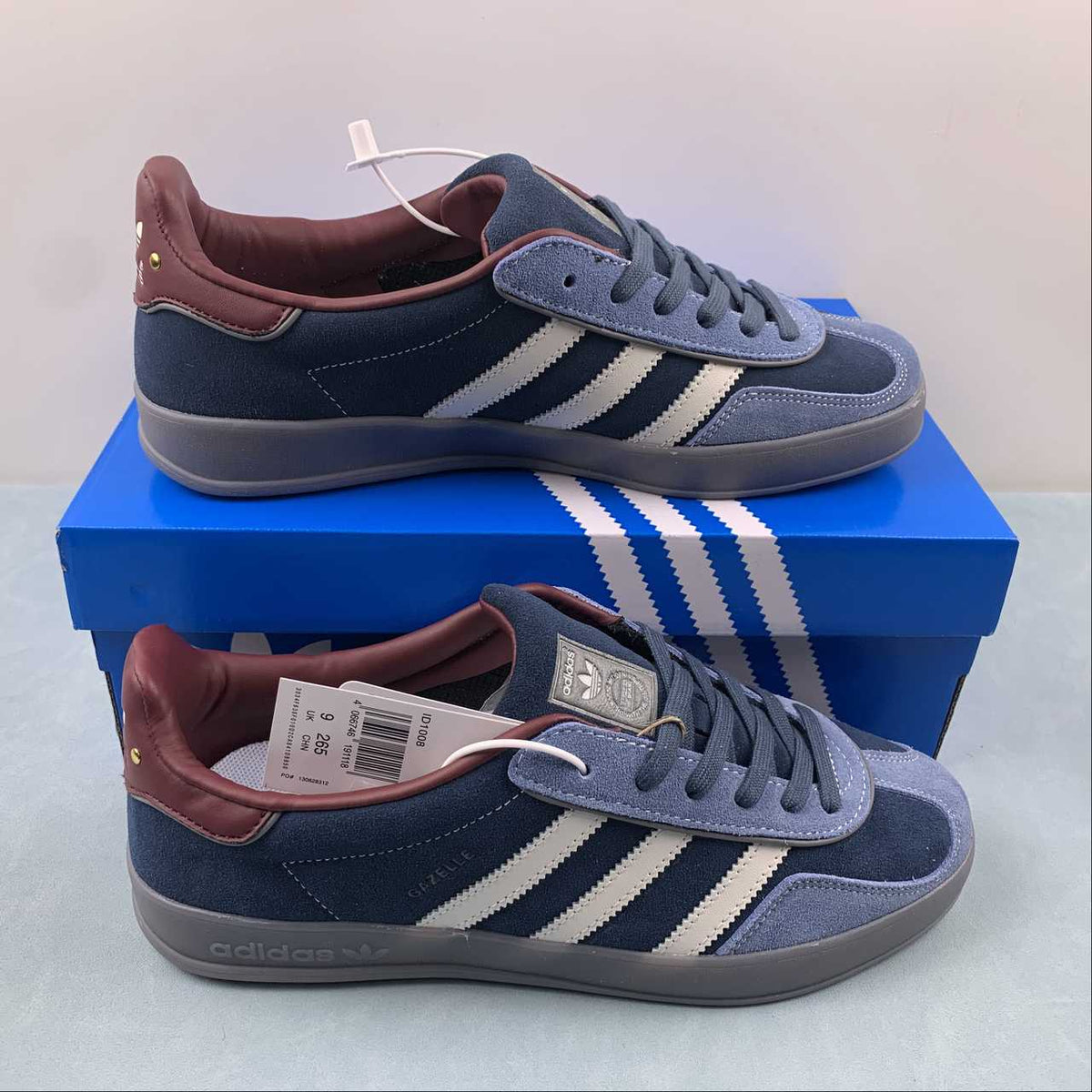 Adidas Gazelle Indoor Navy Blue Dark Red Cloud White ID1008 – juanma-shop