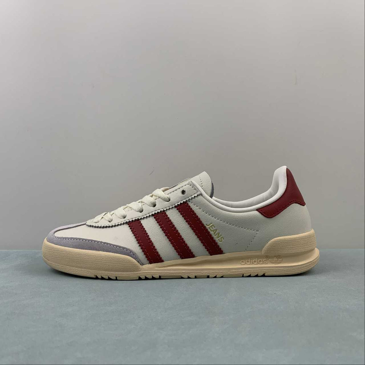 Adidas Jeans Chalk White Sand Strata Collegiate Burgundy GY7437 ...