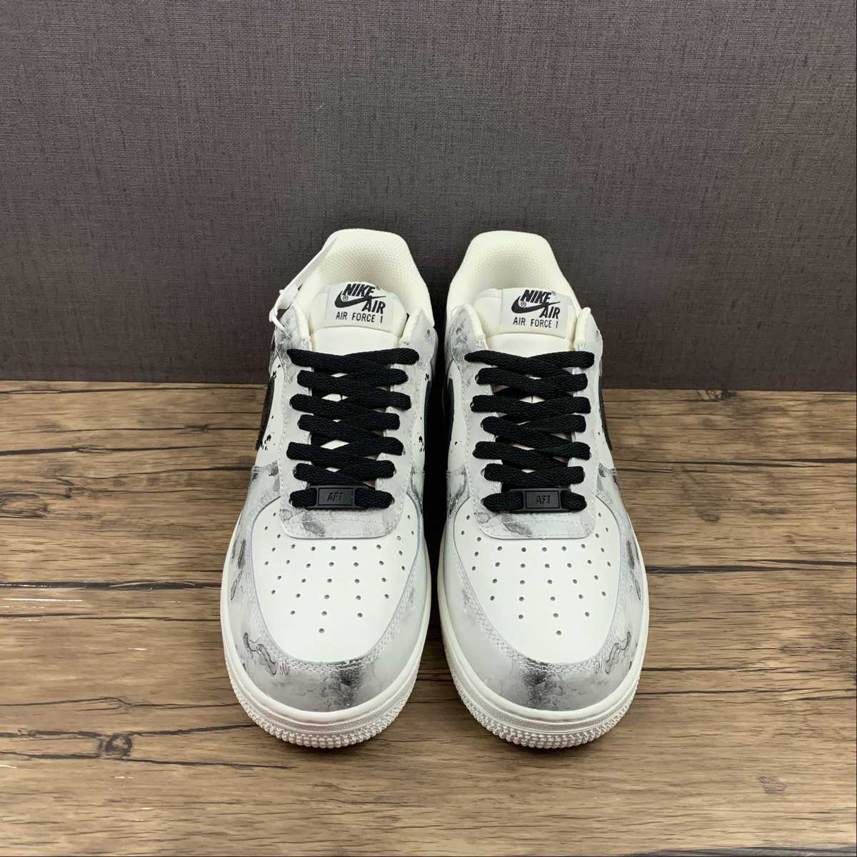 Air Force 1 07 Low Landscape Ink Painting White Black BL1522-089 ...