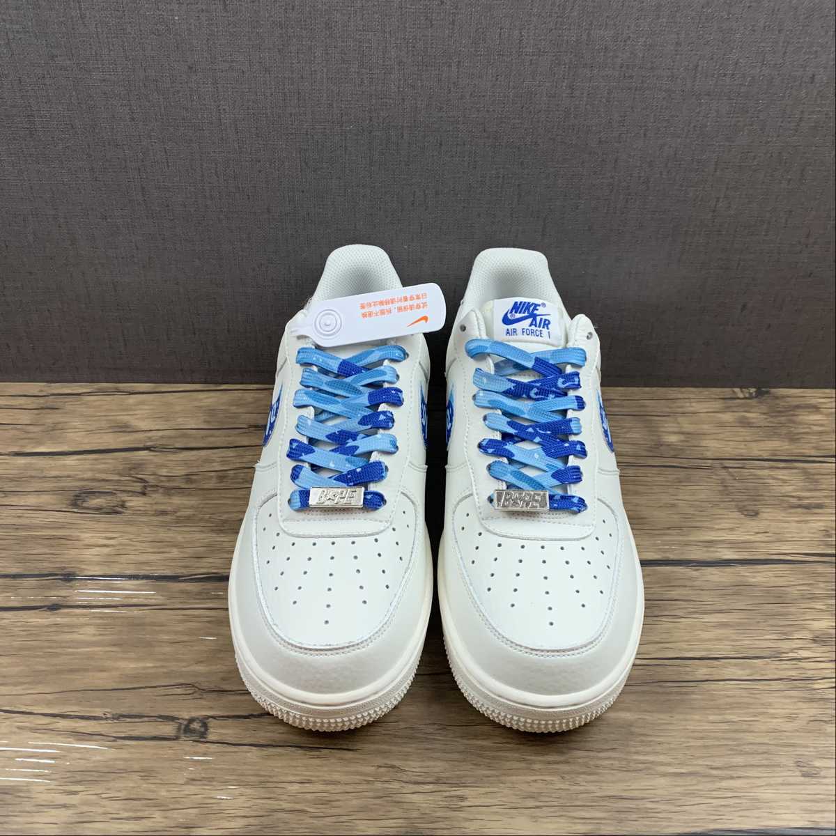 Bape x Air Force 1 07 Low Beige Blue White AA1356-116 – juanma-shop