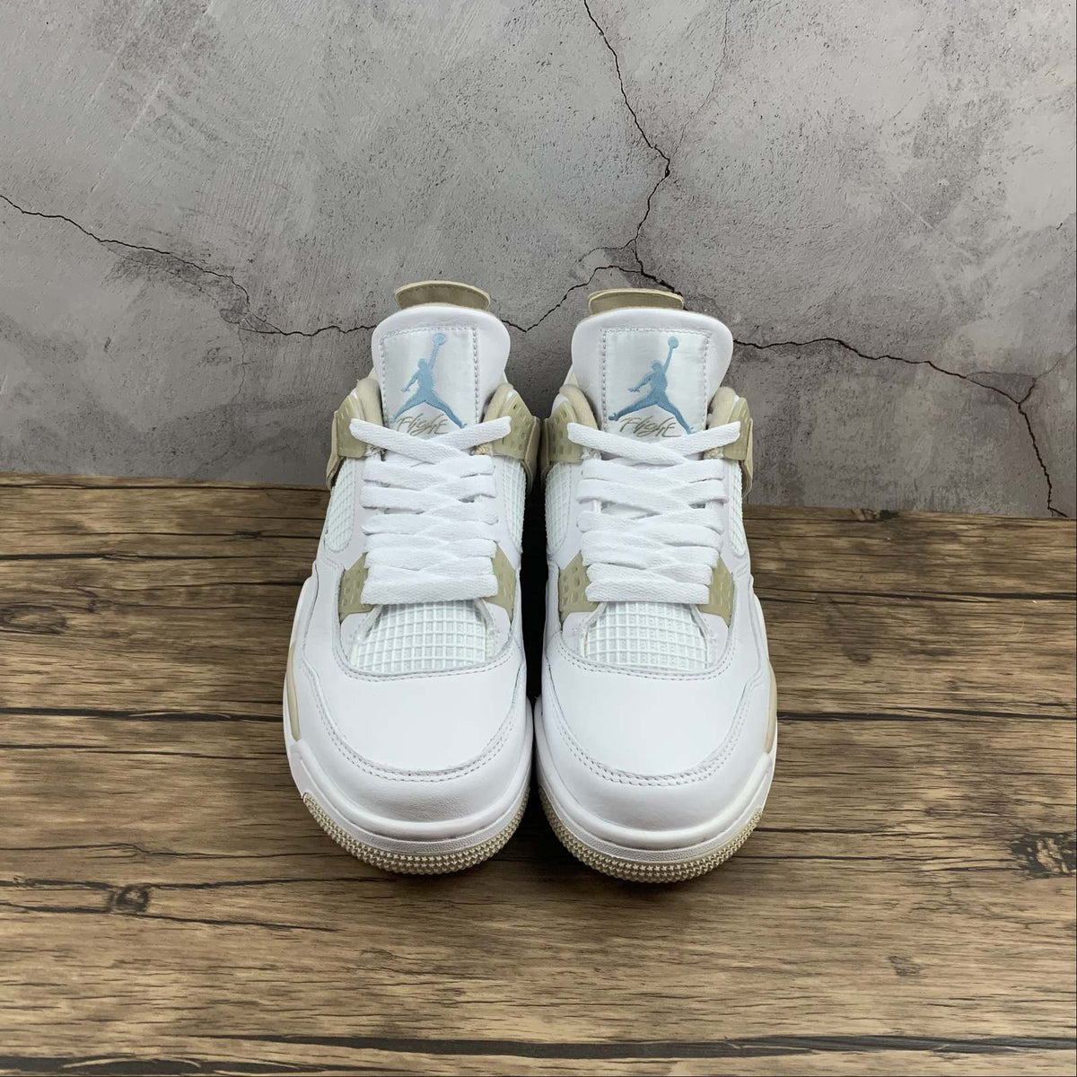 Air Jordan 4 Retro GG Linen Blue Light White Boarder Sand 487724-118 ...